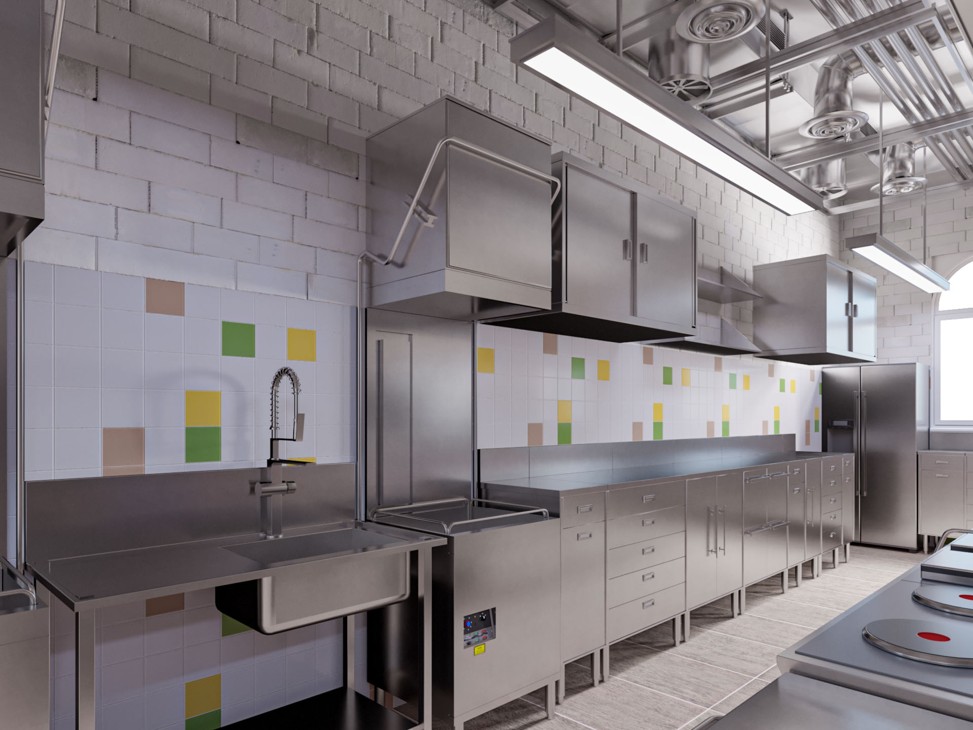 modelo 3d Commercial Kitchen 2 - TurboSquid 1966613