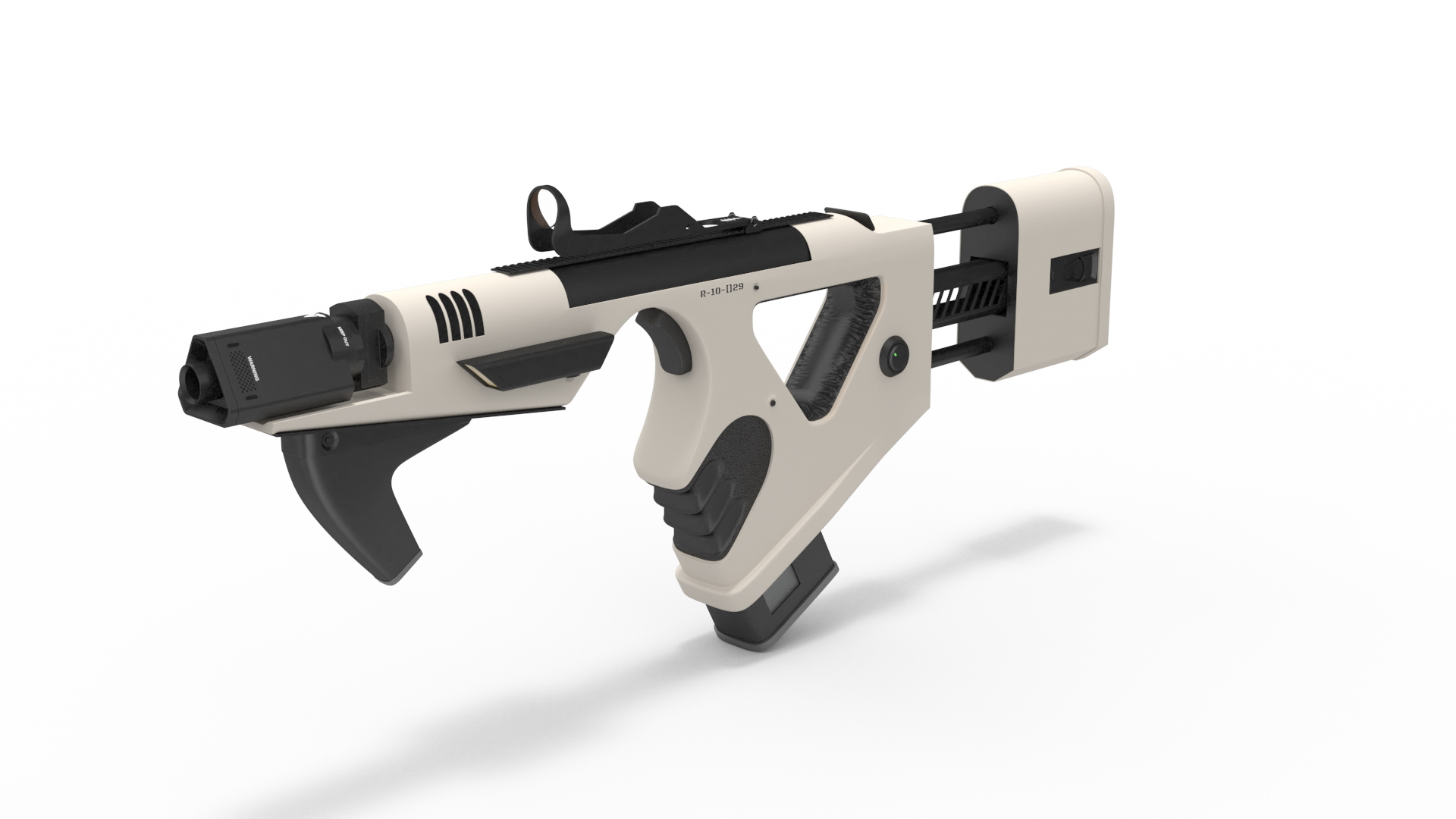 3D Futuristic PDW White Model - TurboSquid 2108523