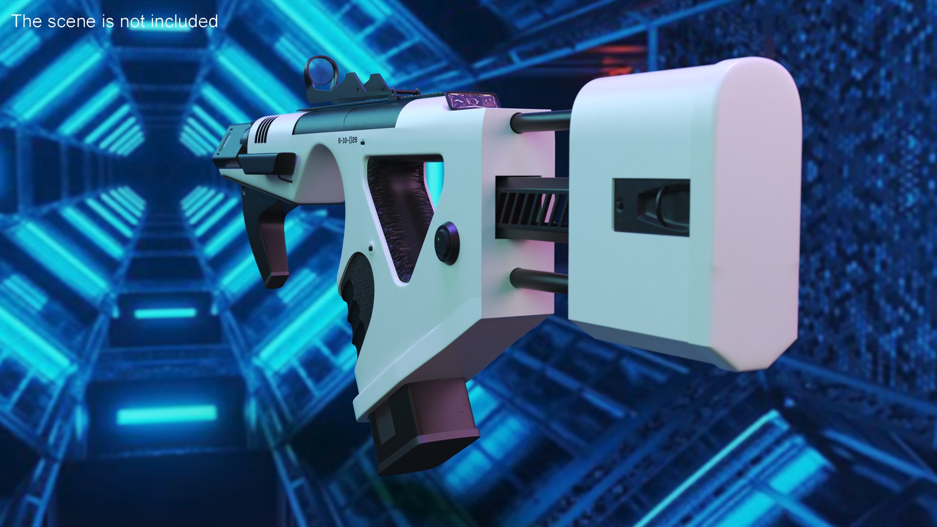 3D Futuristic PDW White Model - TurboSquid 2108523