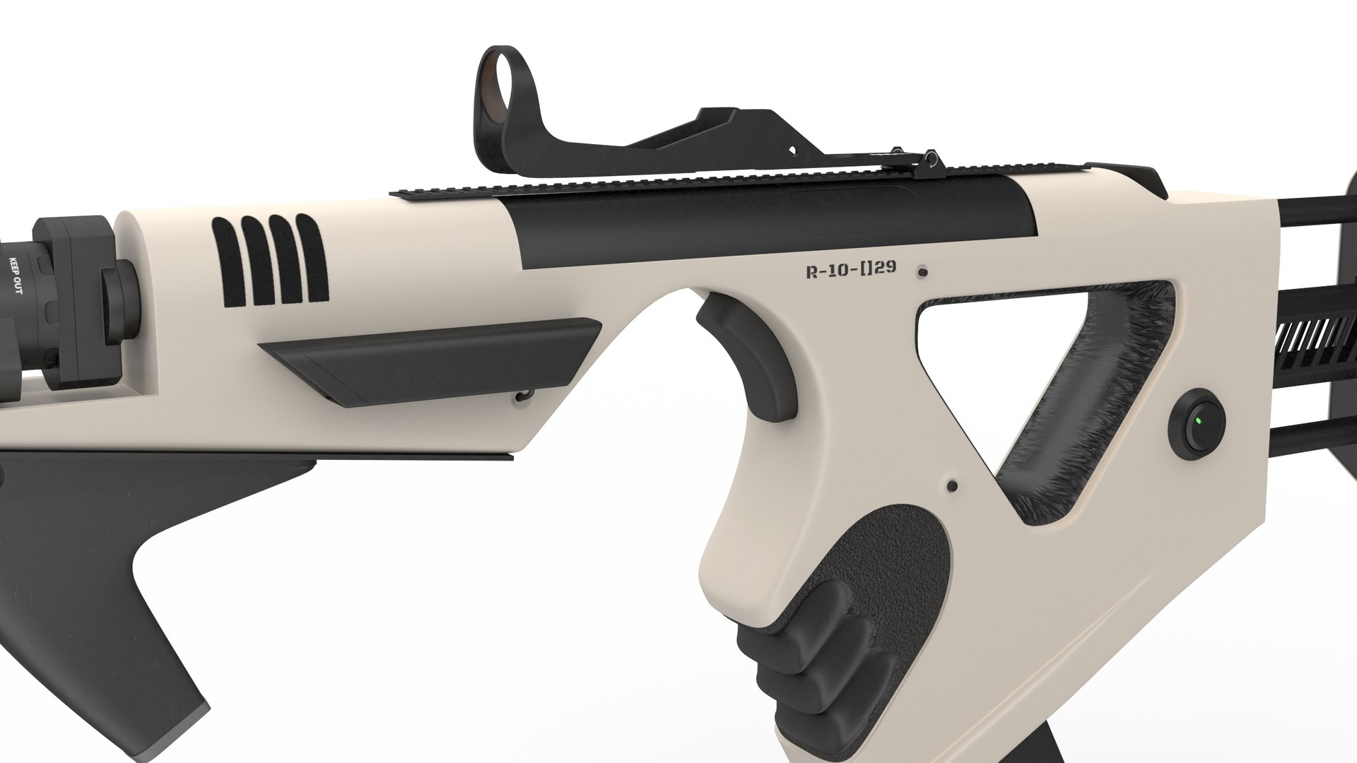 3D Futuristic PDW White Model - TurboSquid 2108523
