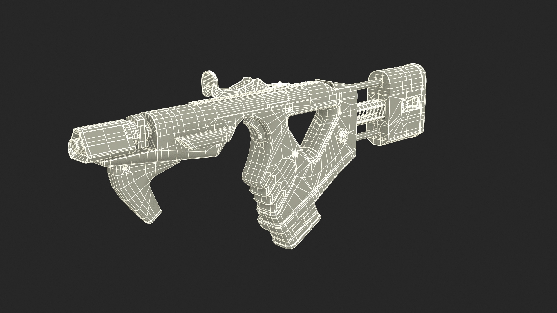 3D Futuristic PDW White Model - TurboSquid 2108523