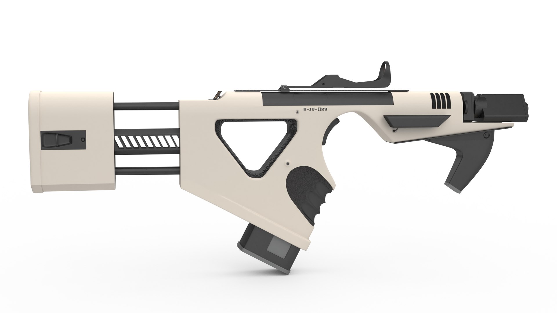 3D Futuristic PDW White Model - TurboSquid 2108523