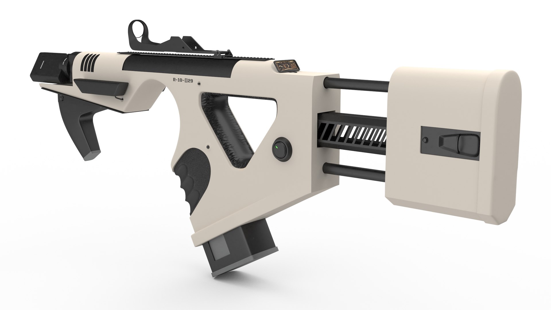 3D Futuristic PDW White model - TurboSquid 2108523