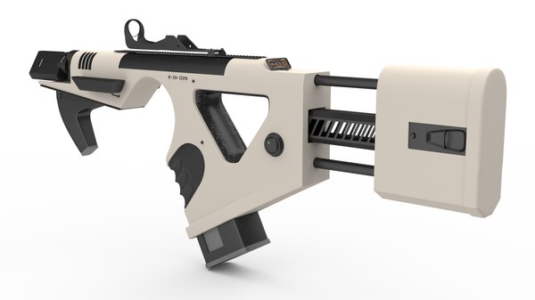modelo 3d PDW Futurista Blanco - TurboSquid 2108523