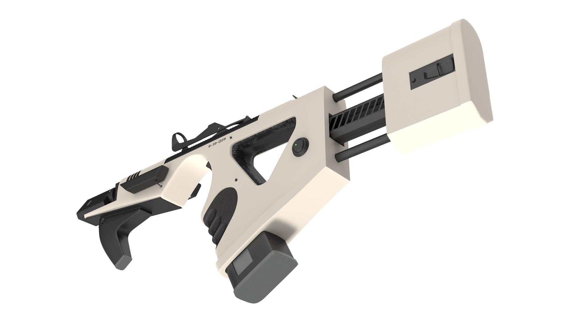 3D Futuristic PDW White Model - TurboSquid 2108523