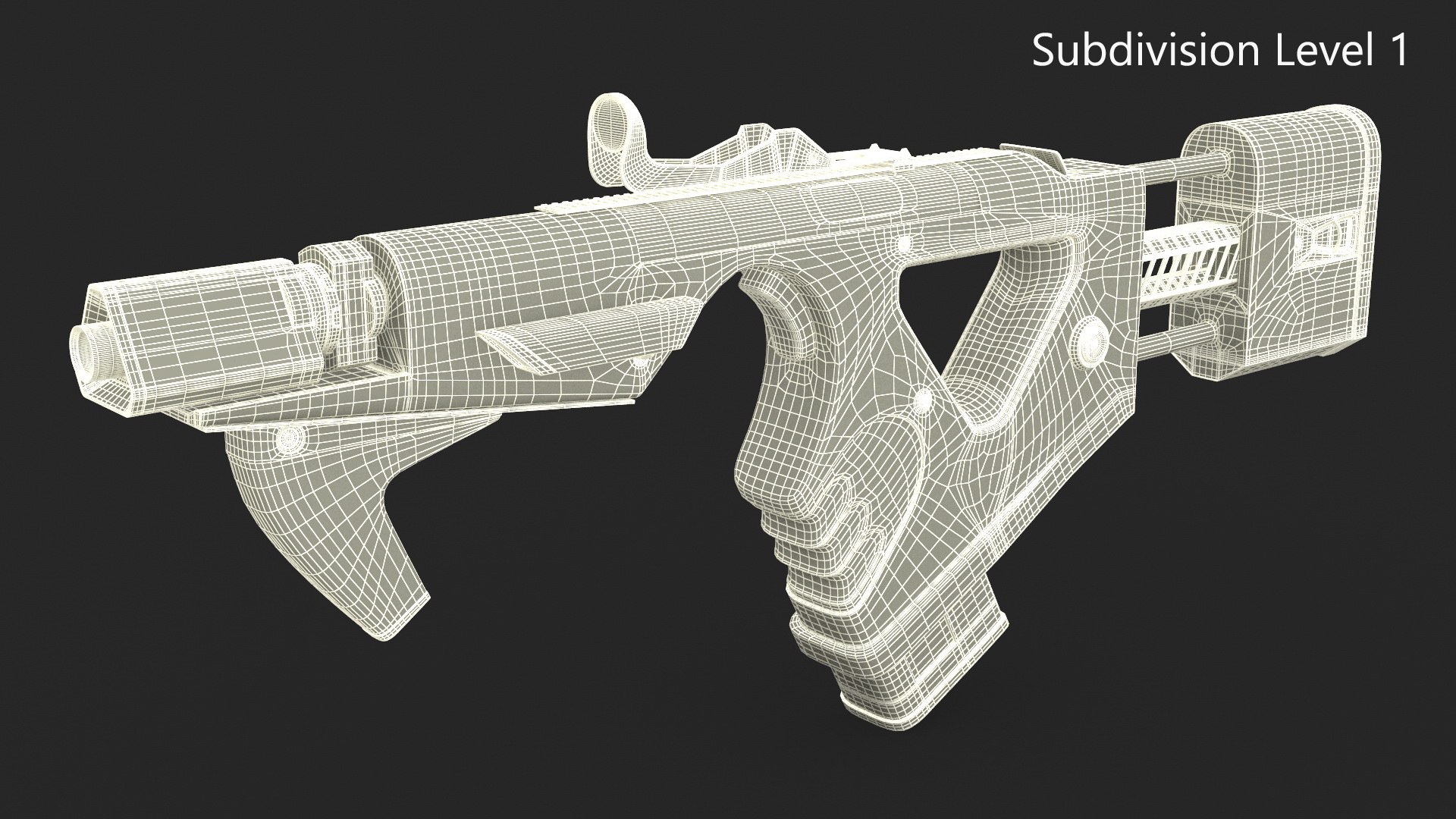 3D Futuristic PDW White Model - TurboSquid 2108523