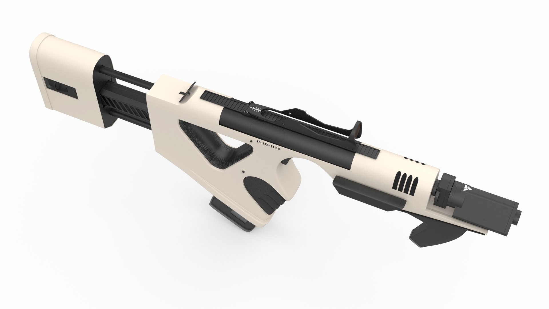 3D Futuristic PDW White Model - TurboSquid 2108523