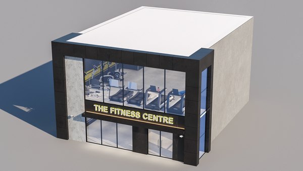 3D Exterior And Interior Gym Building model - TurboSquid 1759829