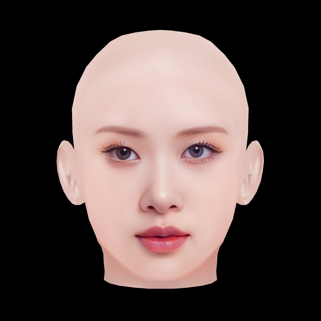 3D Model Rose BlackPink Head - Low Poly Head For Game - No Hair - TurboSquid 2199735