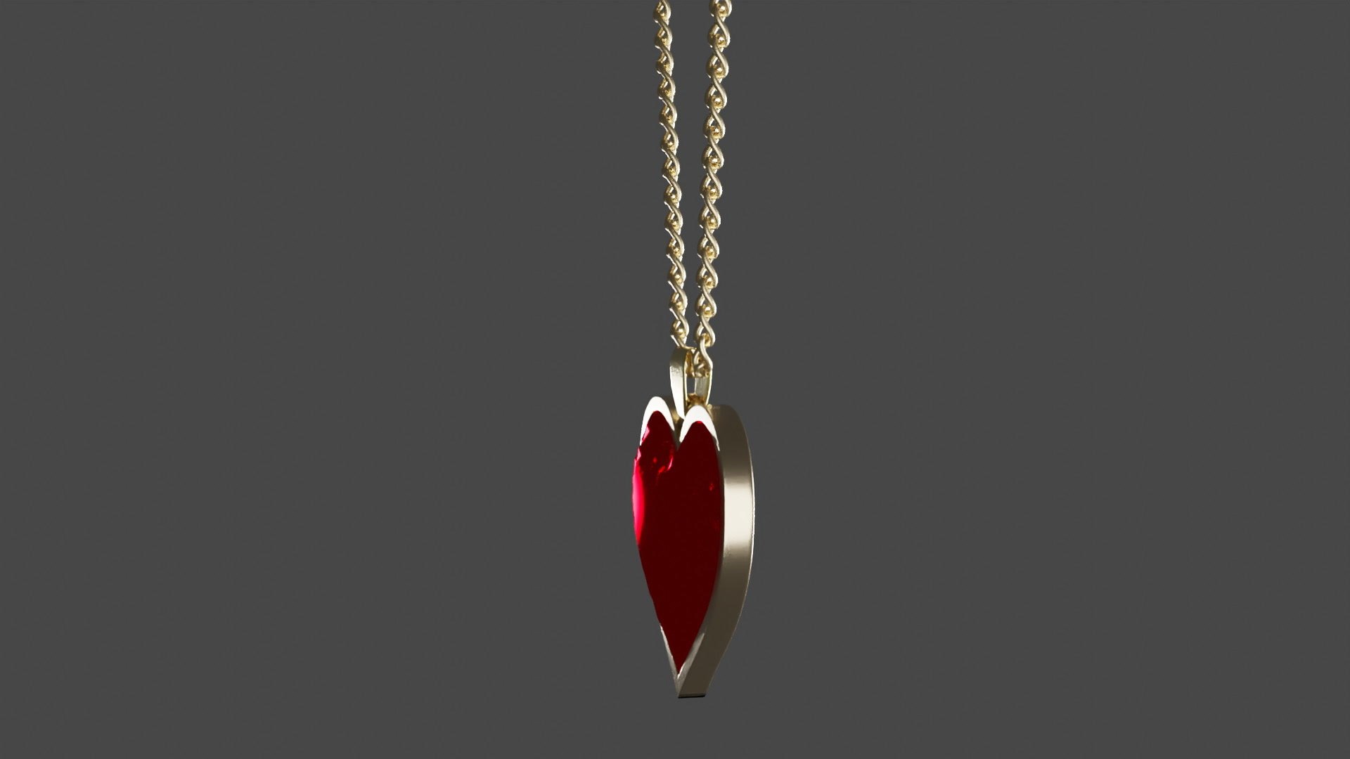 Ruby Red Necklace Model - TurboSquid 2115906