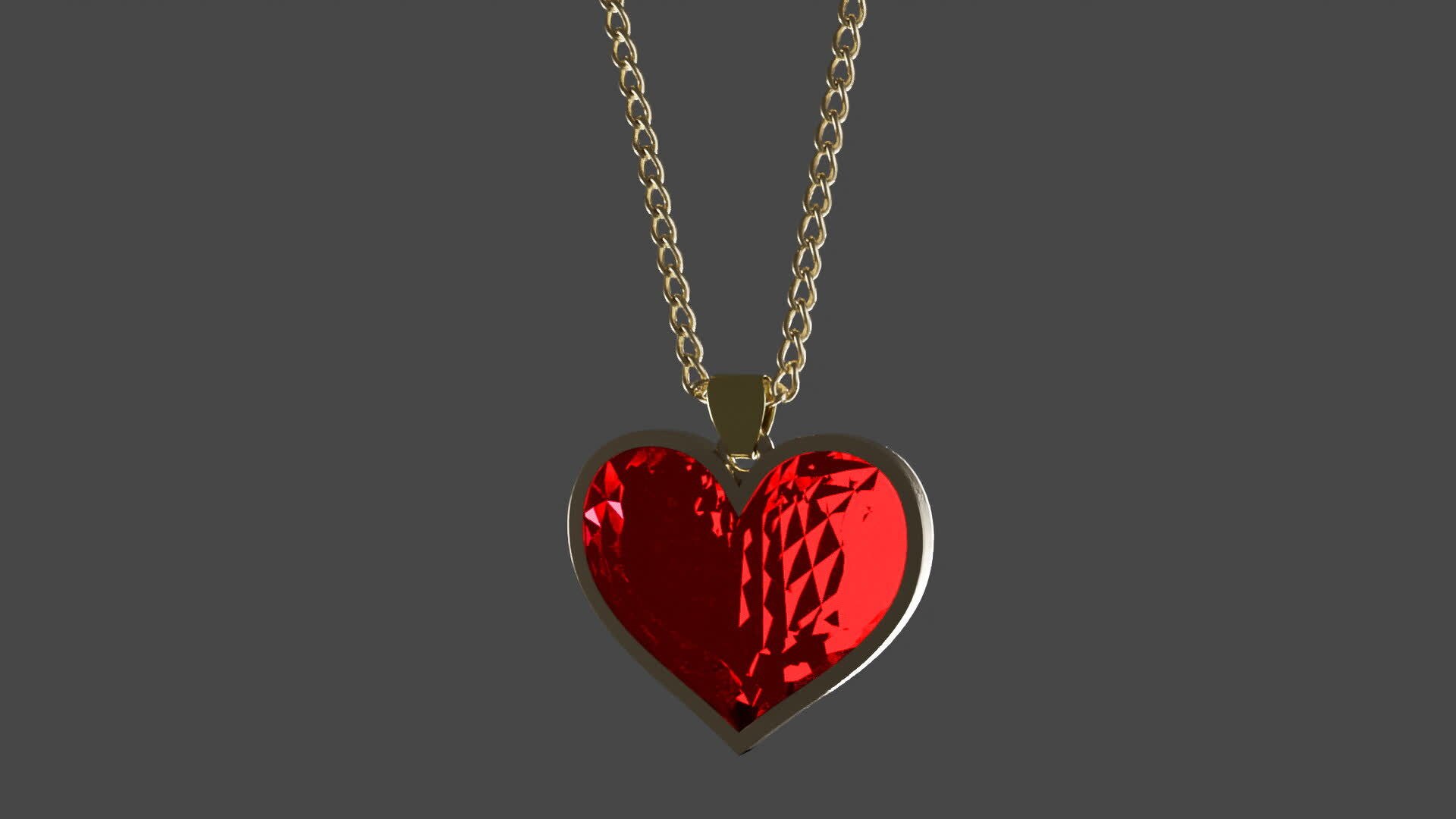 Ruby Red Necklace Model - TurboSquid 2115906
