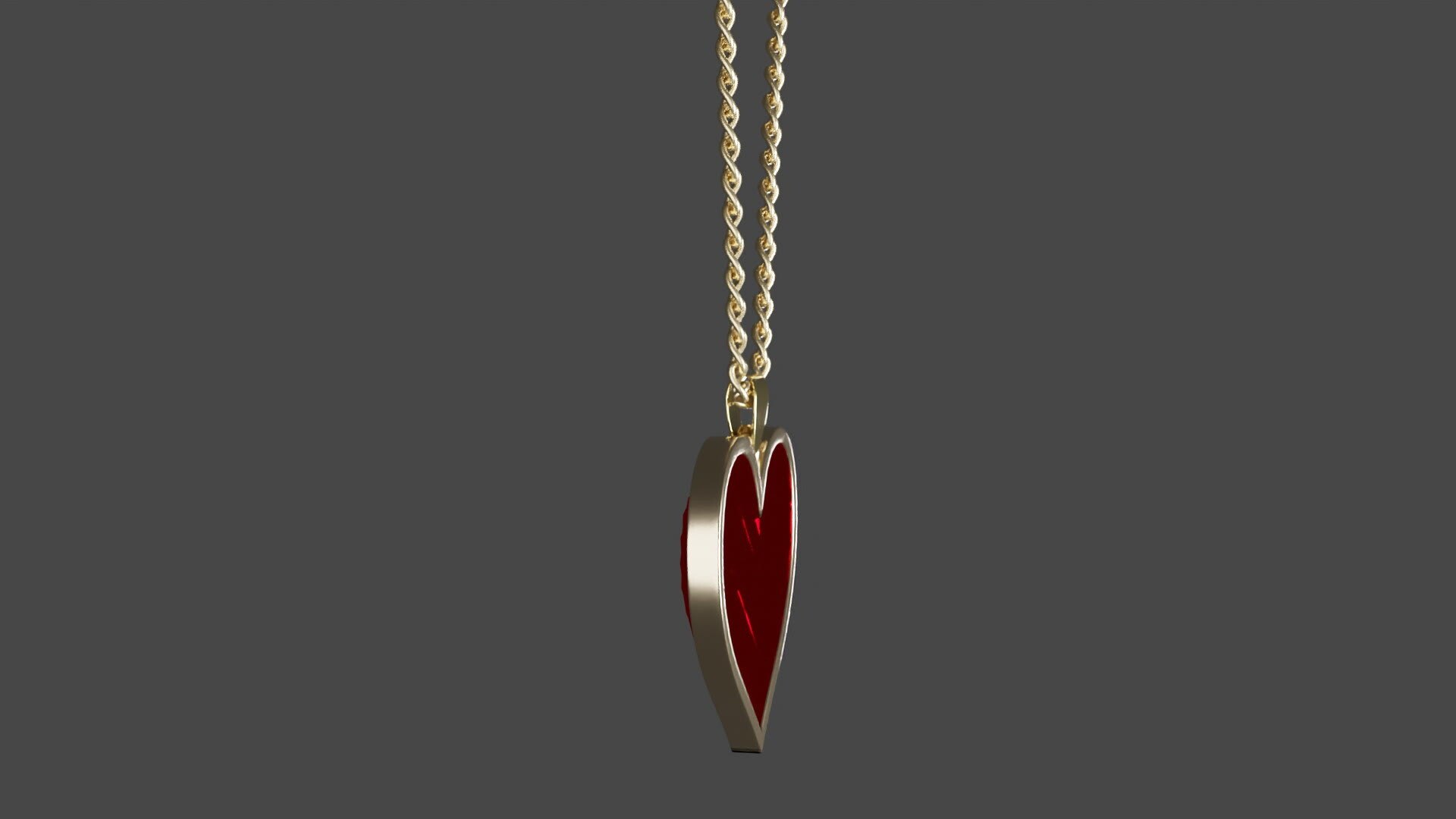 Ruby Red Necklace Model - TurboSquid 2115906