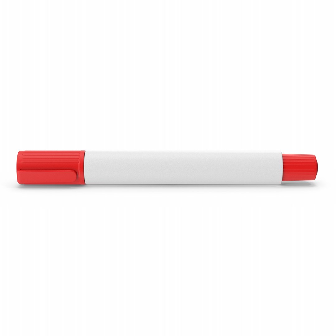 3D Red Whiteboard Marker - TurboSquid 2110254