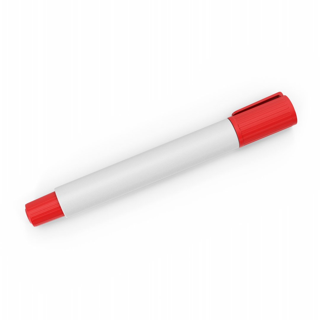 3D Red Whiteboard Marker - TurboSquid 2110254