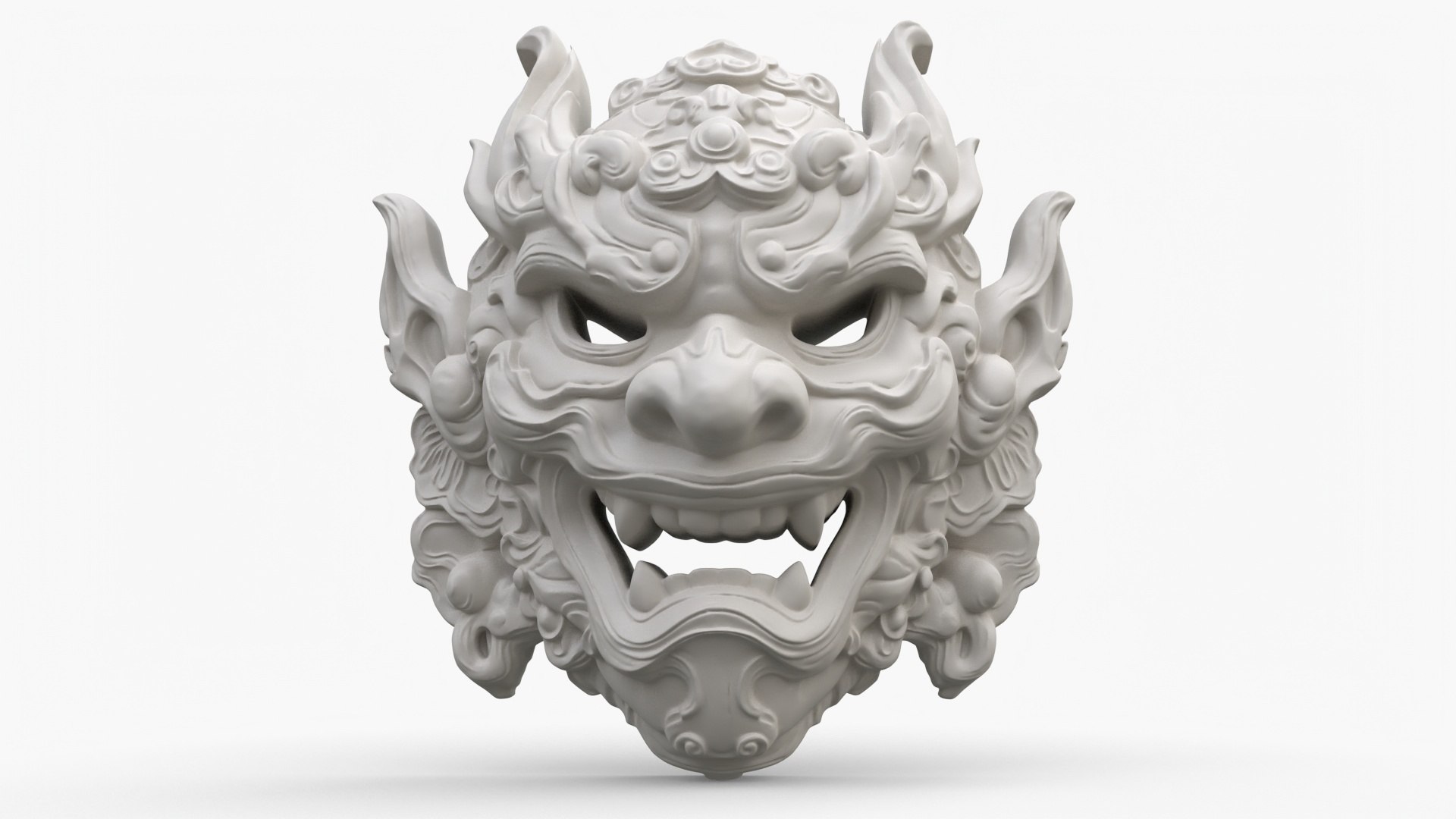 3D Asian Demon Mask 1 - TurboSquid 2185843