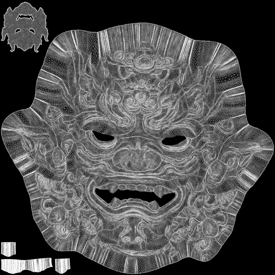3D Asian Demon Mask 1 - TurboSquid 2185843