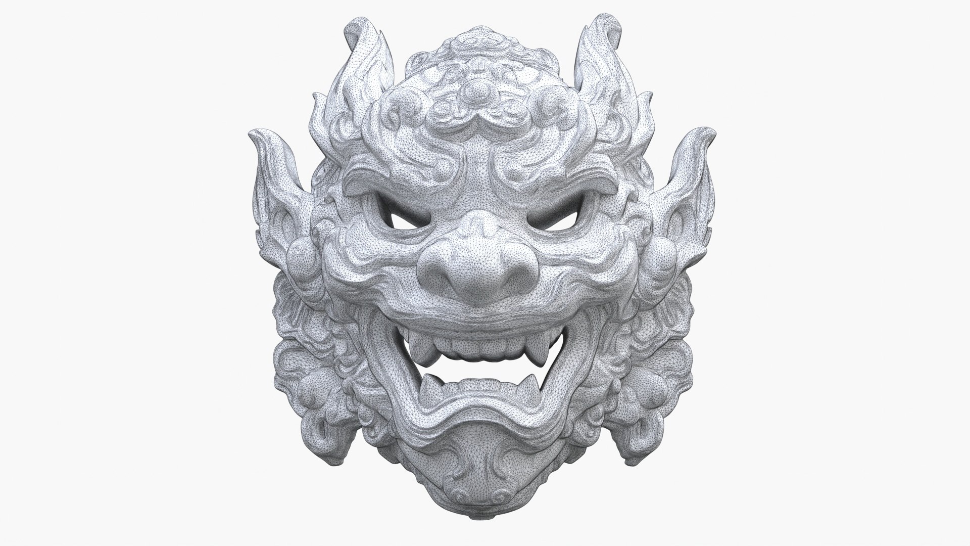 3D Asian Demon Mask 1 - TurboSquid 2185843