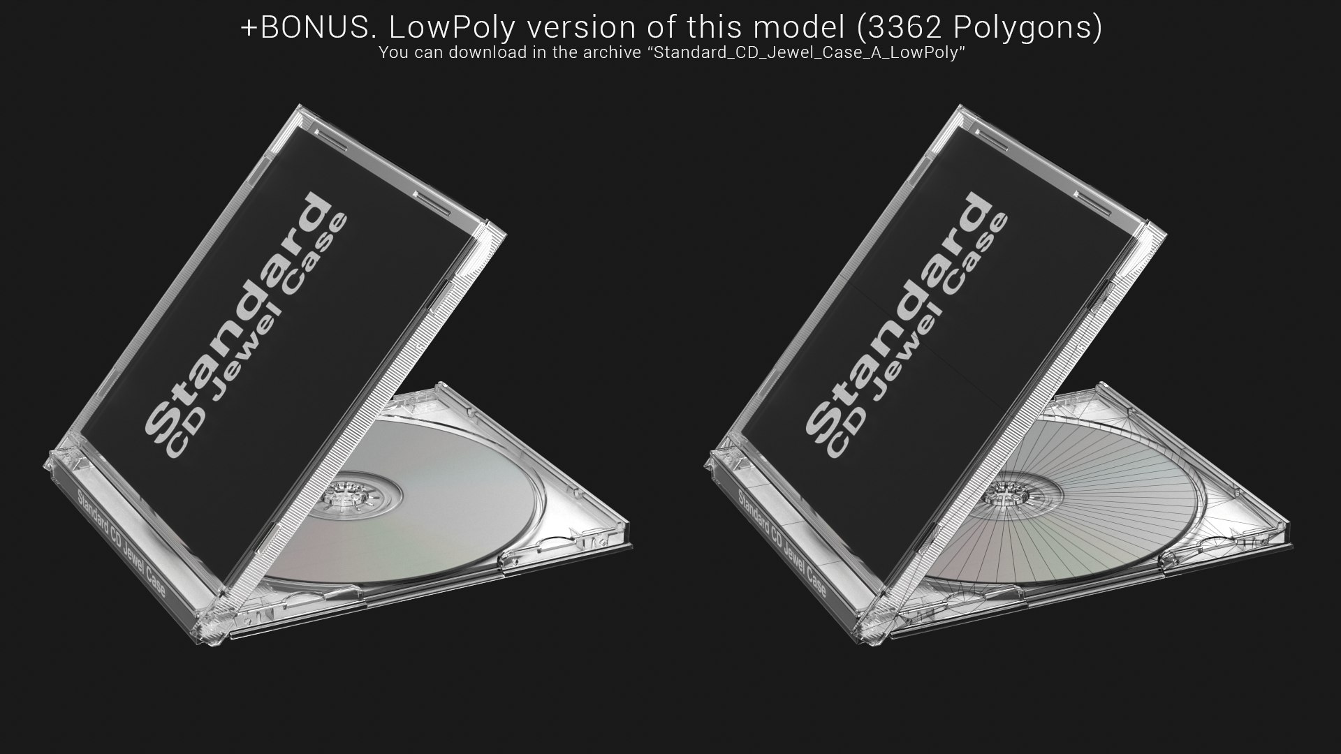 3D Standard CD Jewel Case A model - TurboSquid 2175405