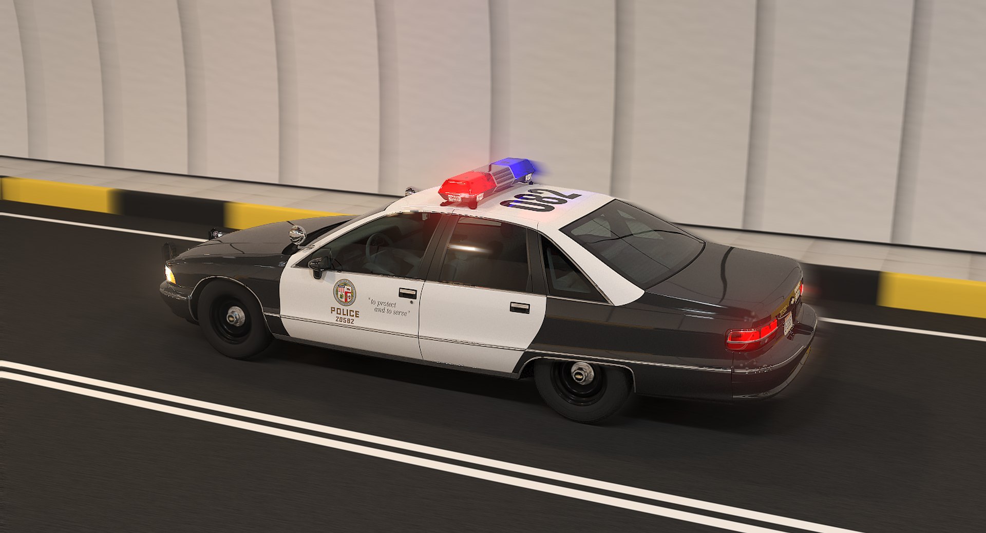 Lapd Chevrolet Caprice Police Car 3d Max