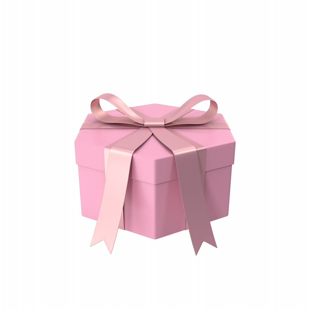 3D Pink Gift Box model - TurboSquid 2029582