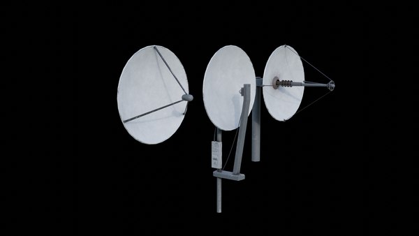 3D Scifi Small Antenna and Radio Dish Pack - TurboSquid 1951310
