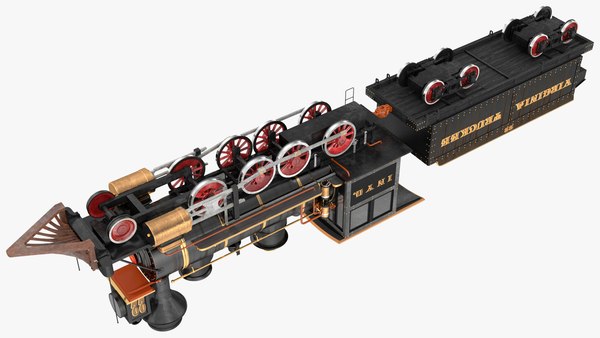 빈티지 증기 기관차와 마차 3D 모델 - TurboSquid 2148462