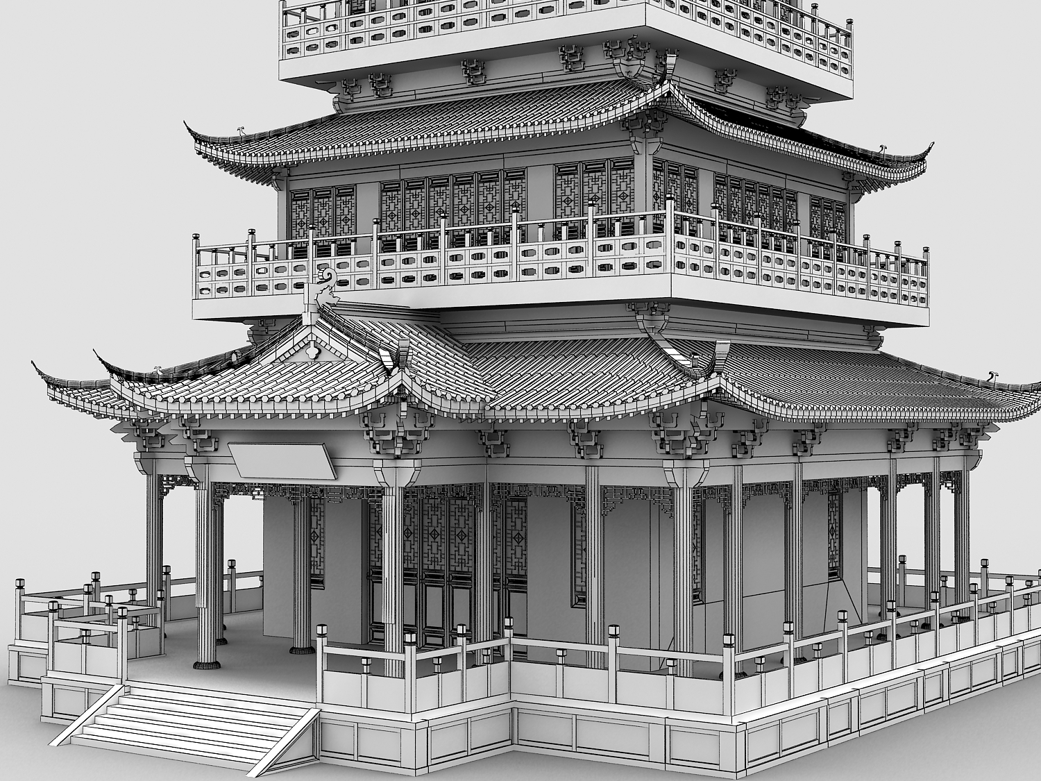 Chinese building 3D - TurboSquid 1247276