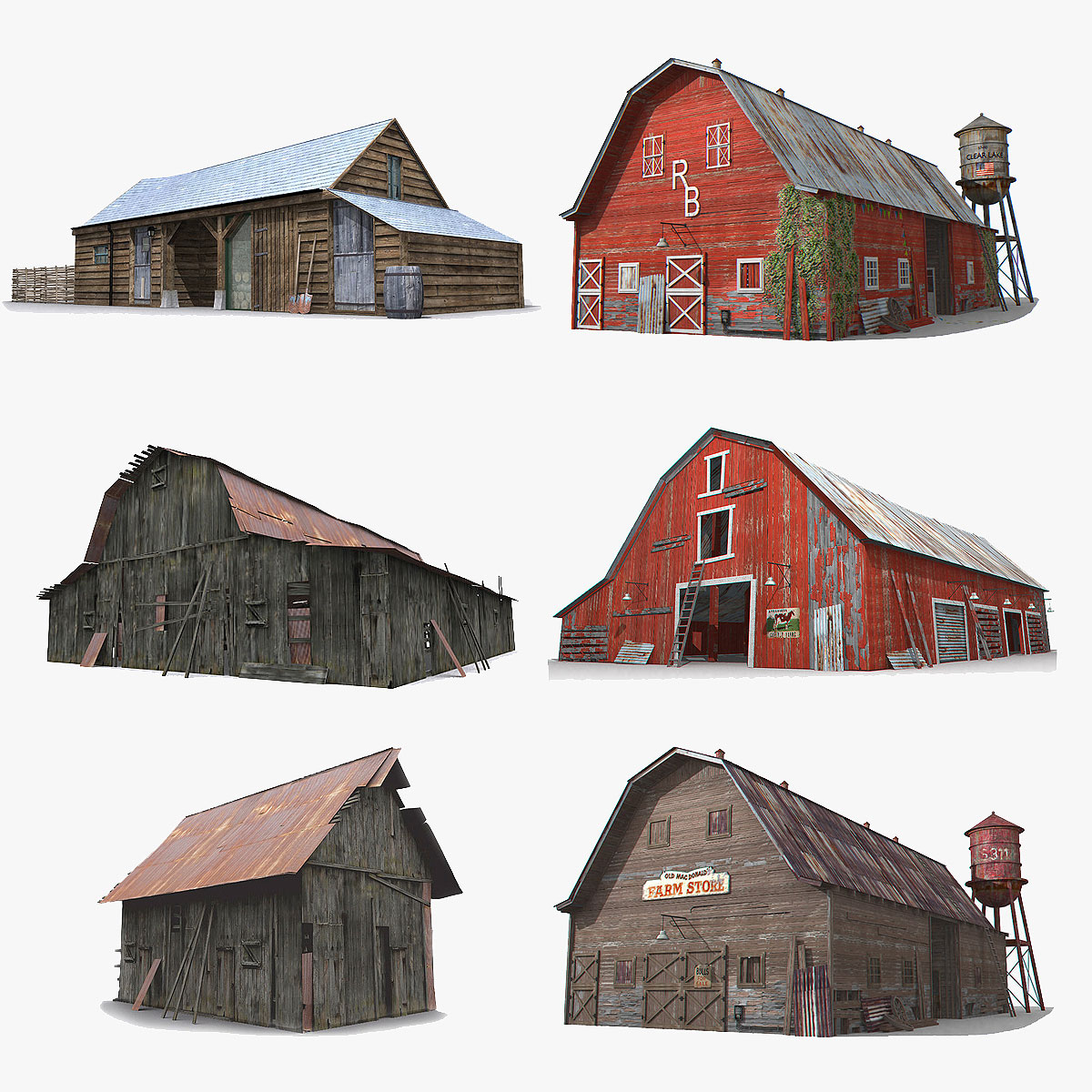 Photorealistic barns 3D - TurboSquid 1274989