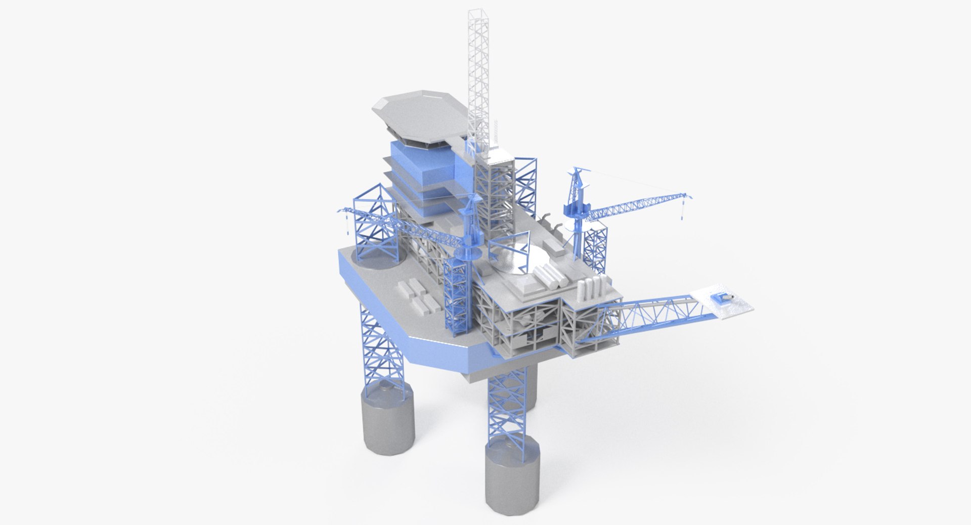 Offshore Jackup Rig 3d Max