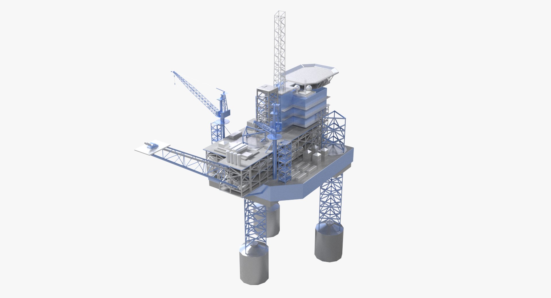 Offshore Jackup Rig 3d Max