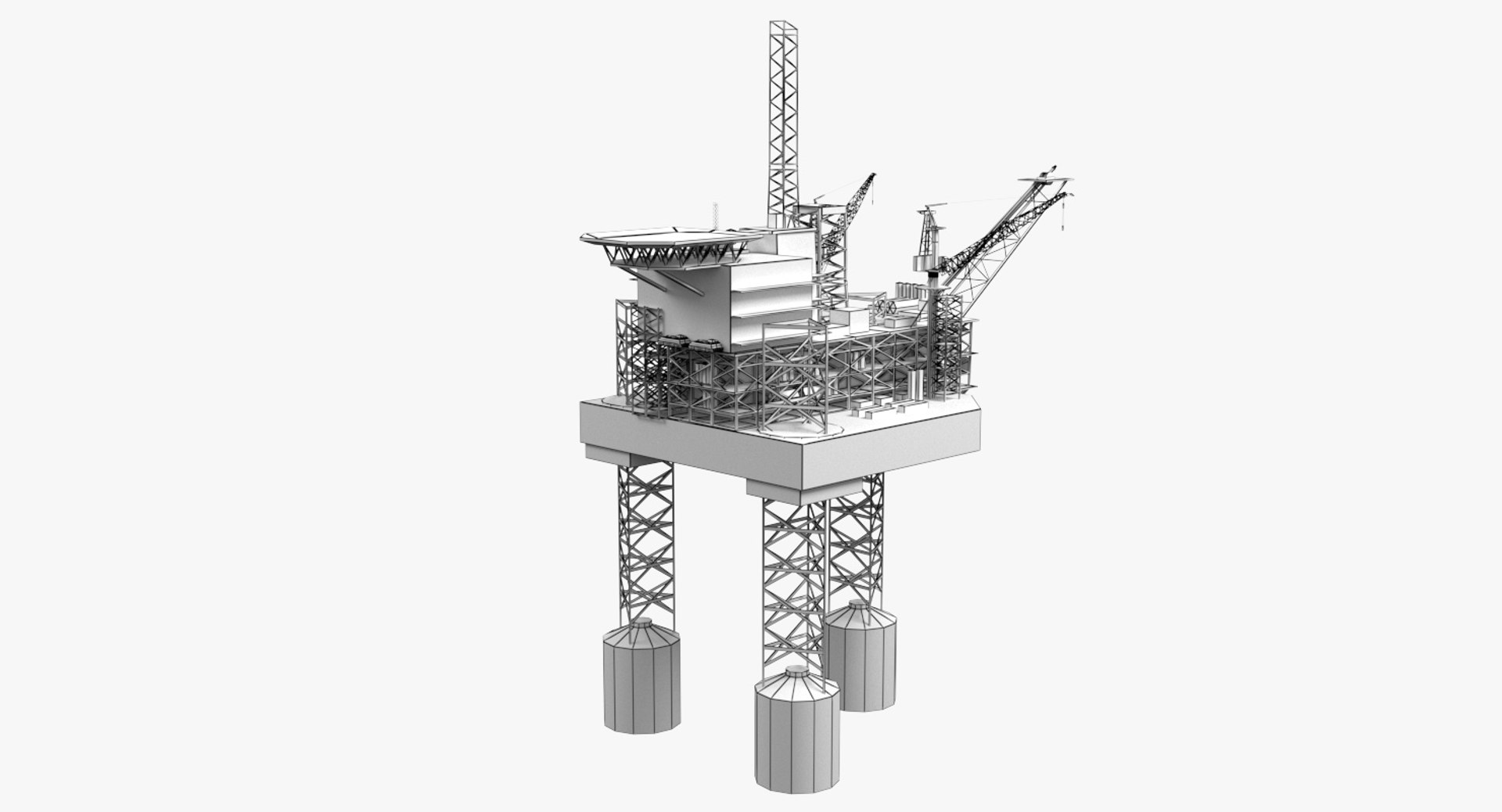 Offshore Jackup Rig 3d Max