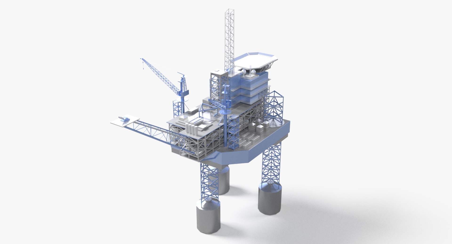 Offshore Jackup Rig 3d Max