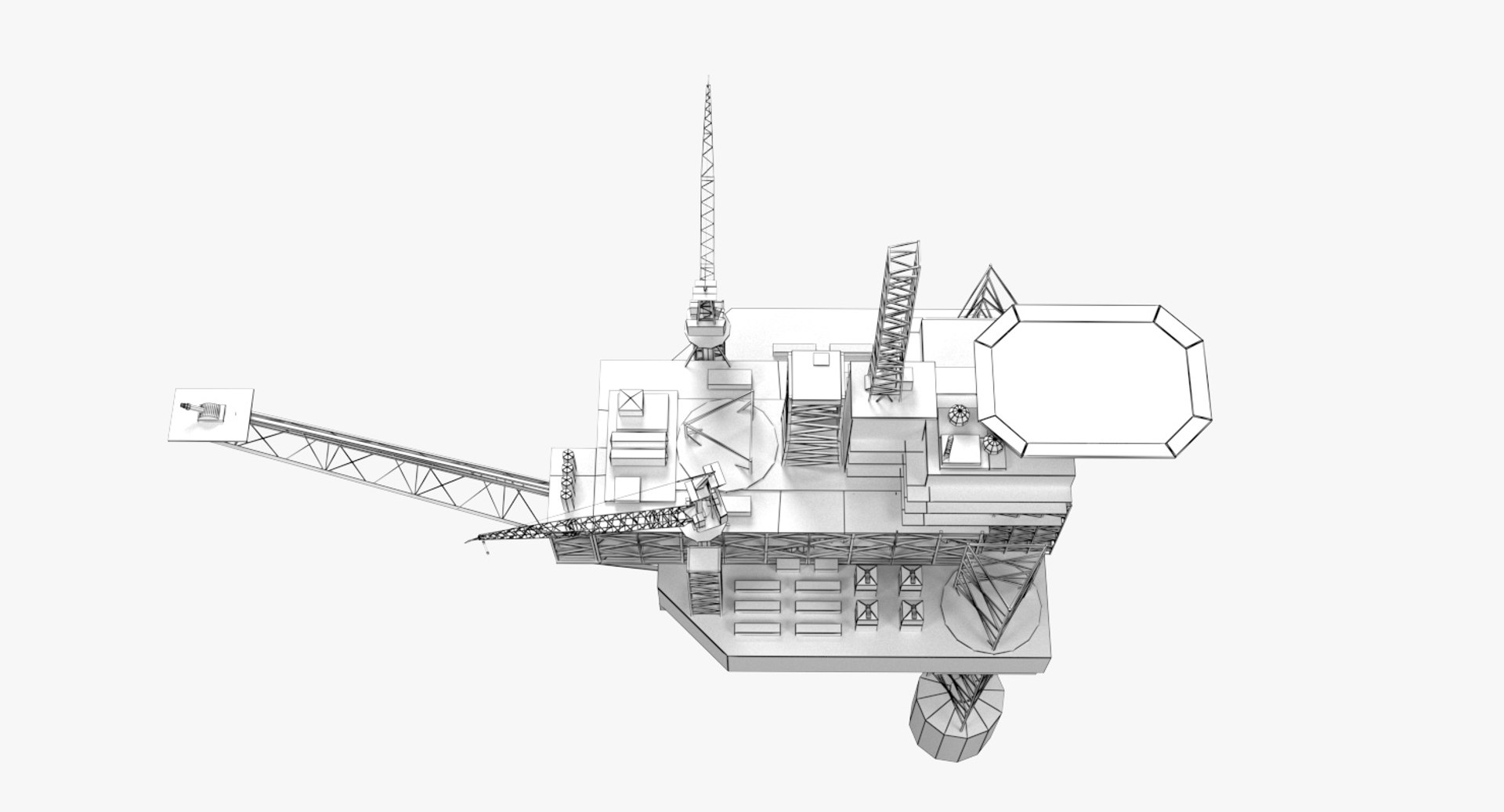 offshore jackup rig 3d max