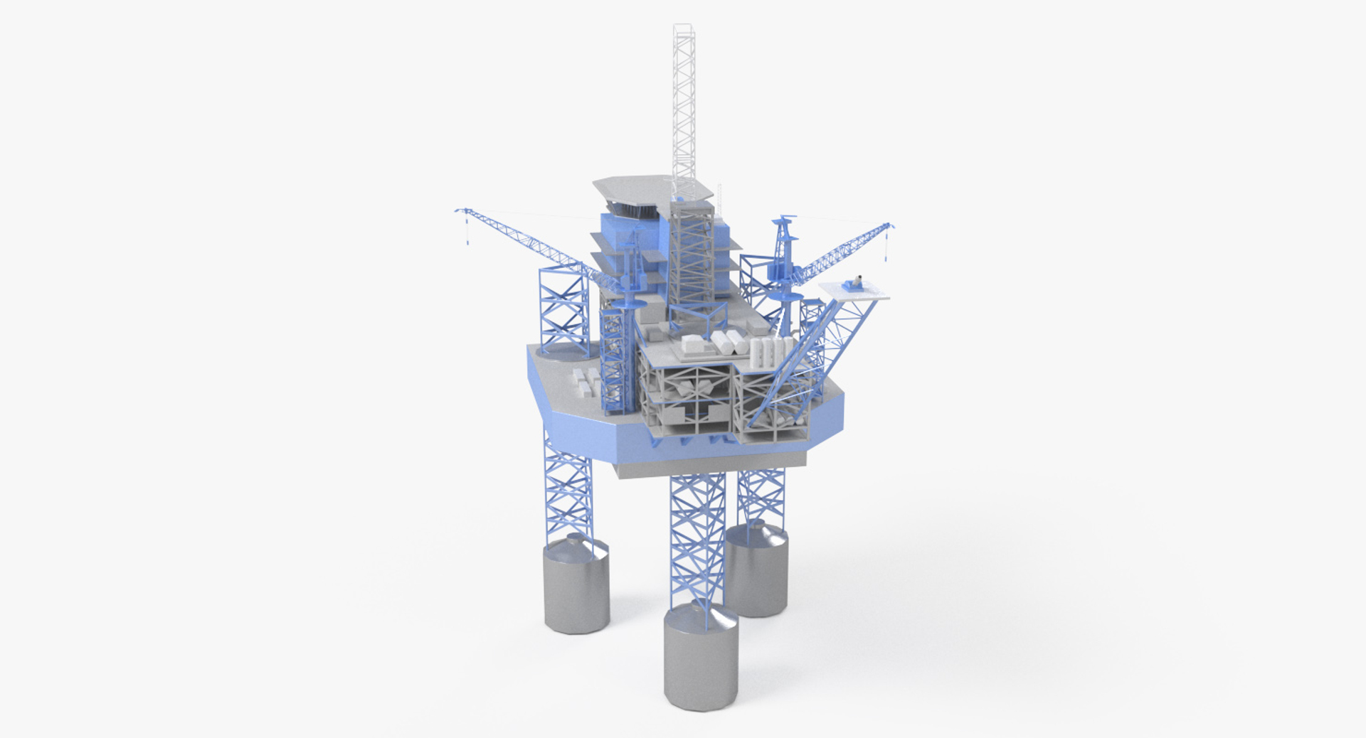 Offshore Jackup Rig 3d Max