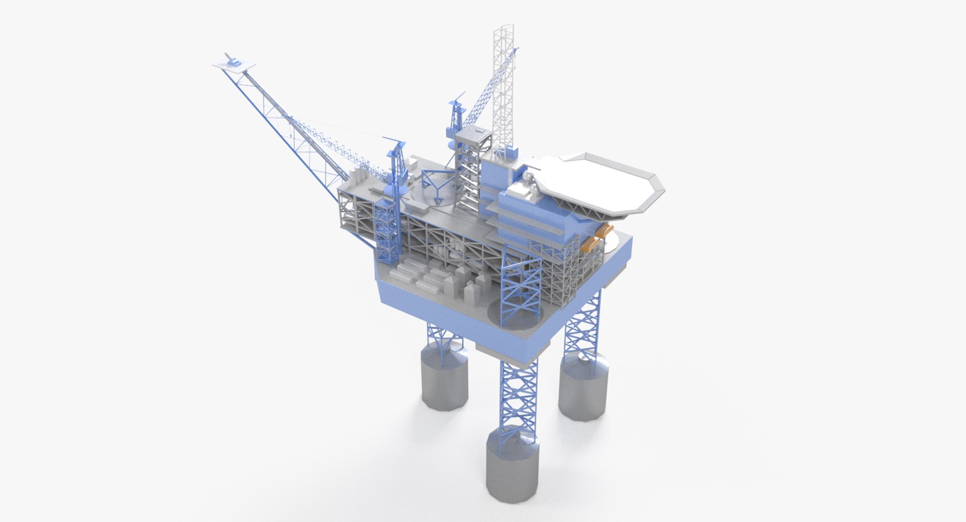 Offshore Jackup Rig 3d Max