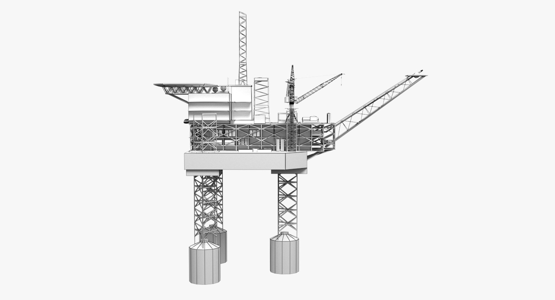 Offshore Jackup Rig 3d Max