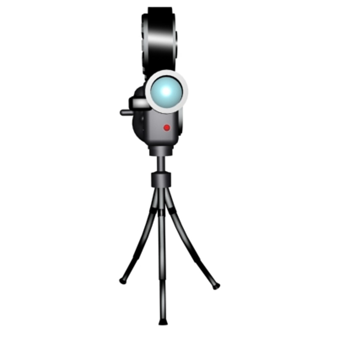 Cartoon Movie Camera 3d Model