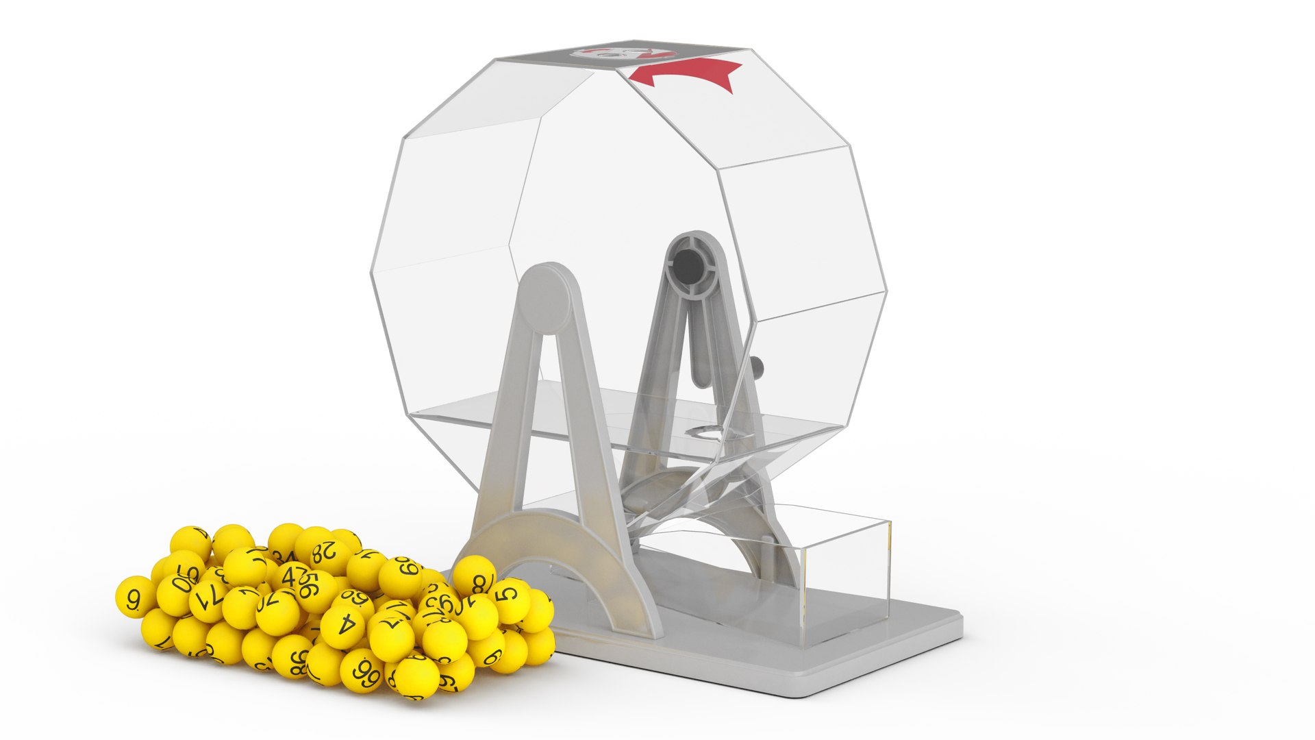 Manual Bingo Balls Lottery Machine 3D Model - TurboSquid 2051126