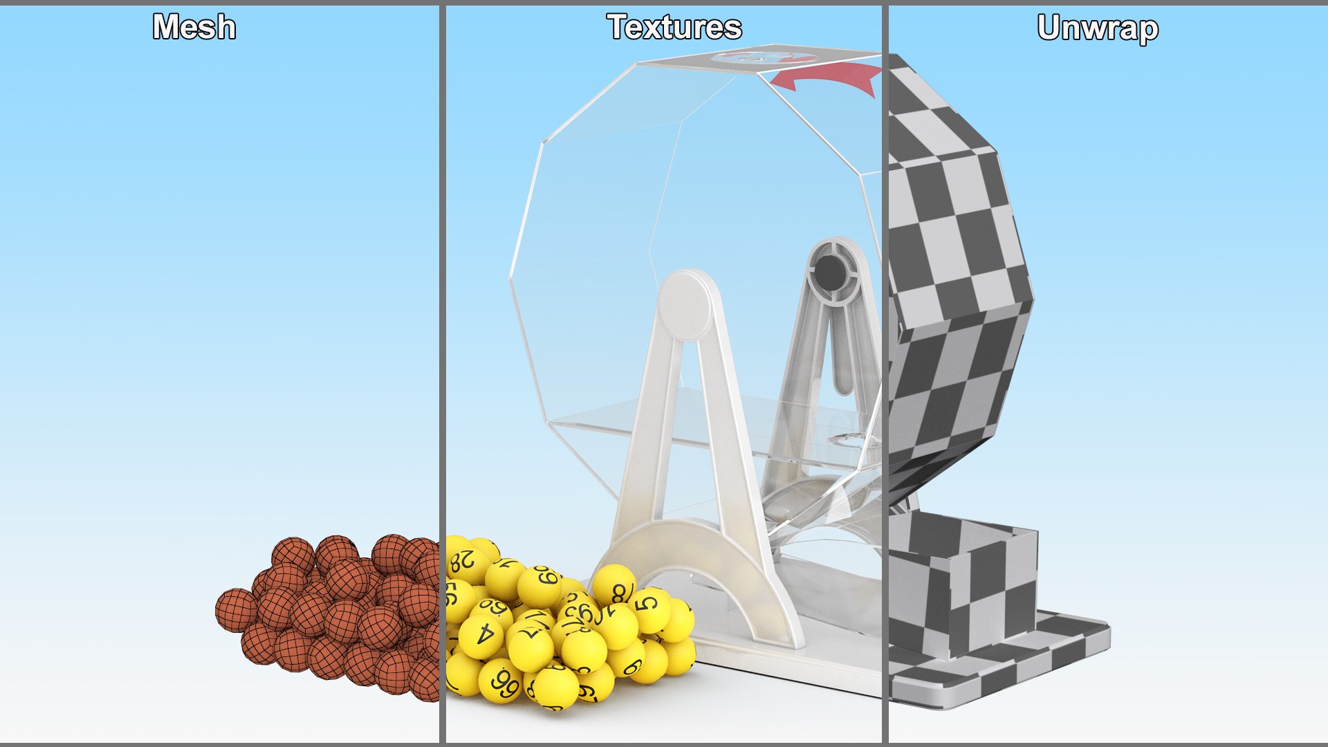 Manual Bingo Balls Lottery Machine 3D Model - TurboSquid 2051126