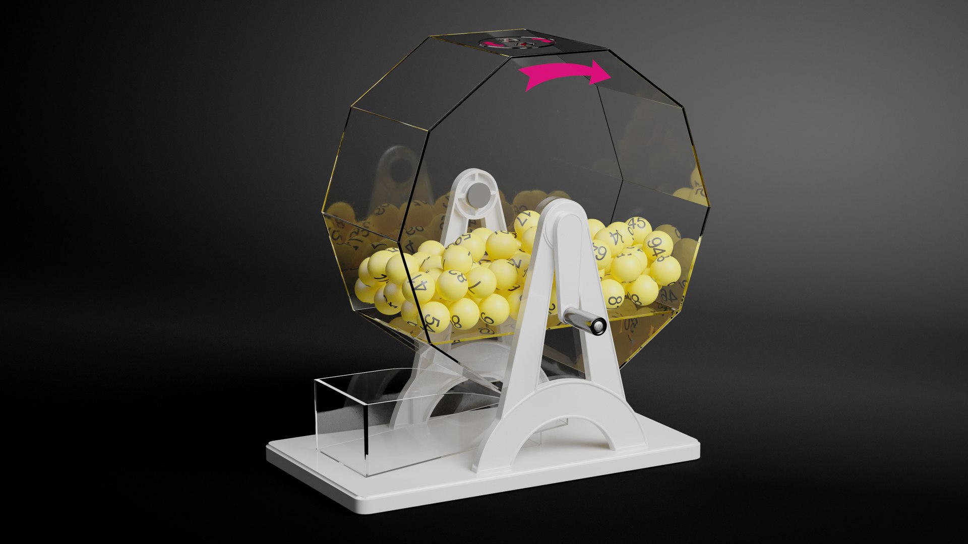 Manual Bingo Balls Lottery Machine 3D Model - TurboSquid 2051126