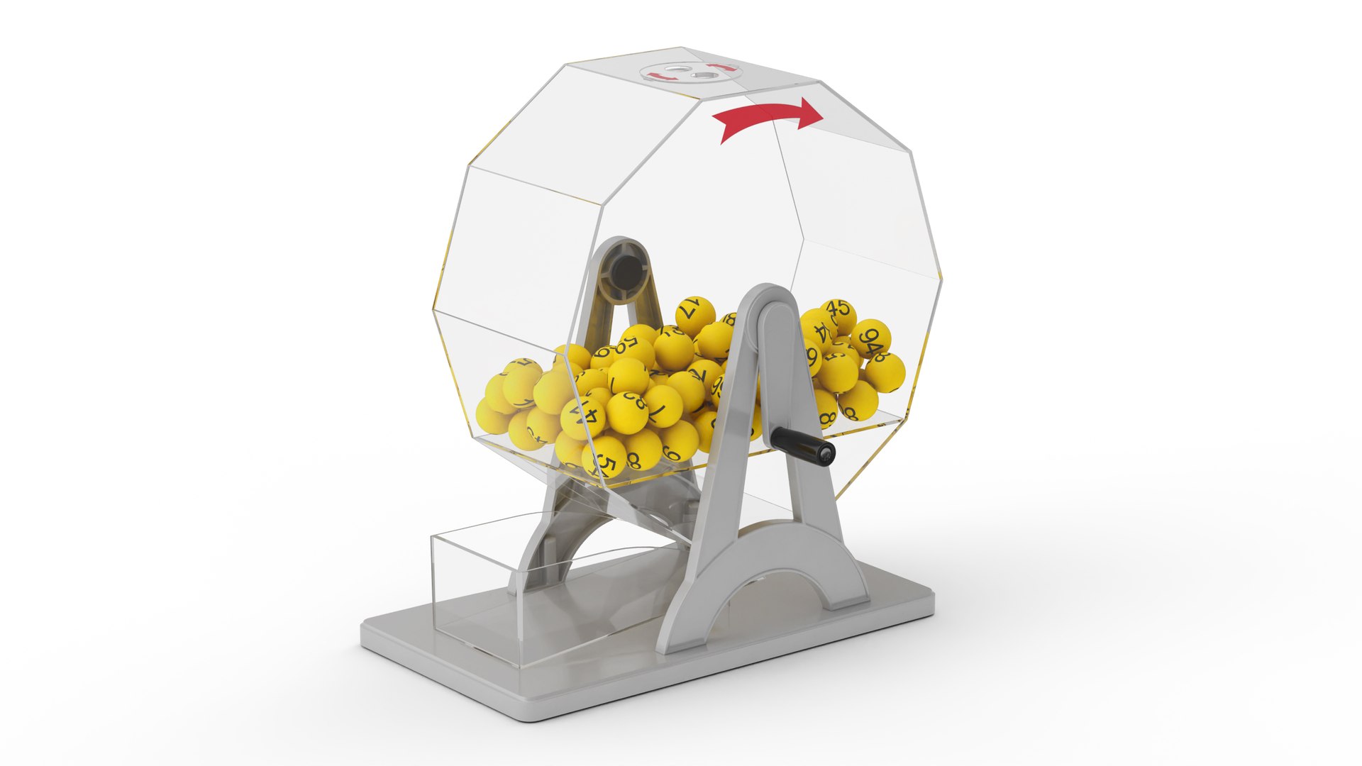 Manual Bingo Balls Lottery Machine 3D Model - TurboSquid 2051126