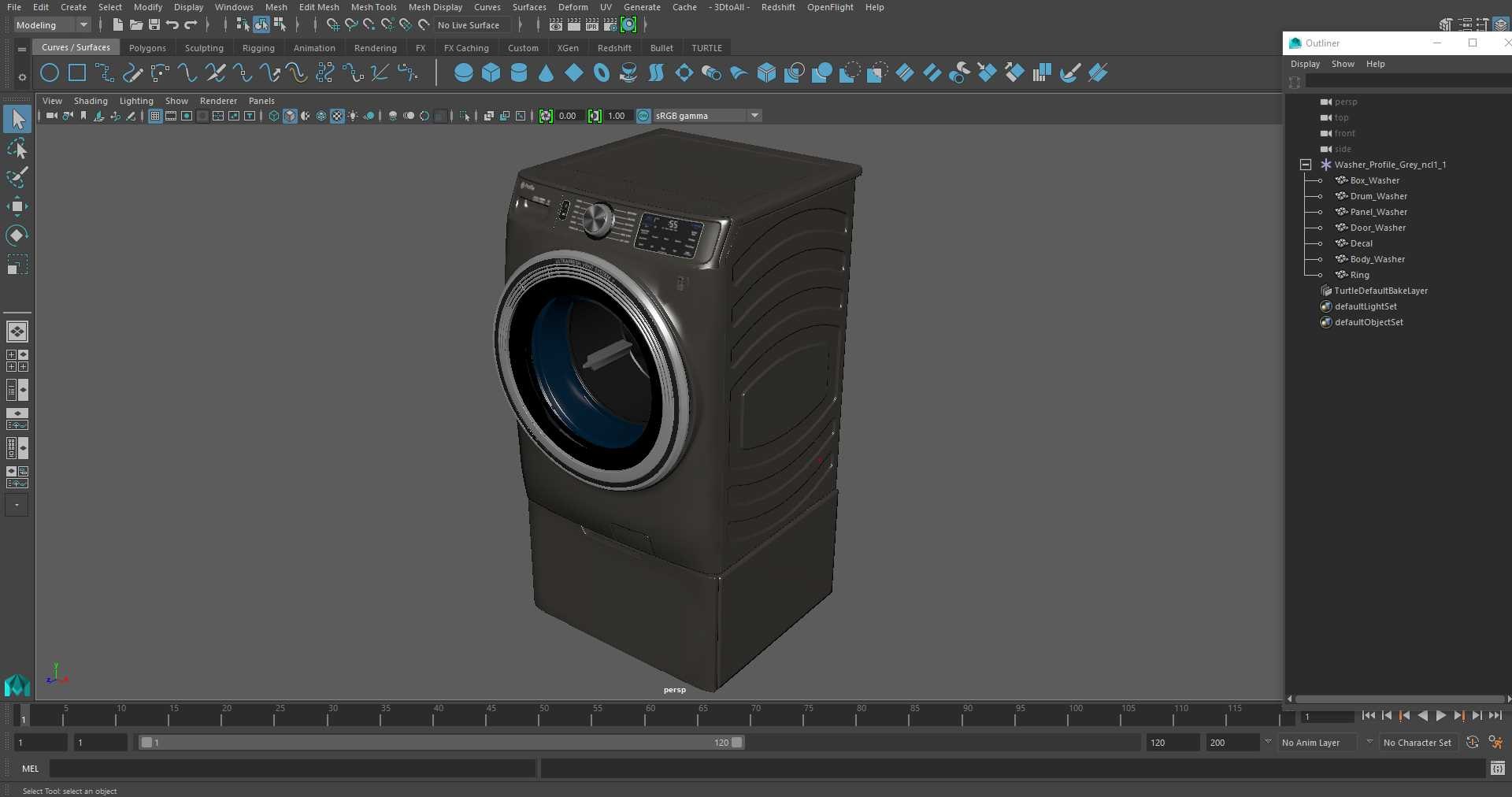 3D model Washer Profile Grey - TurboSquid 2177516