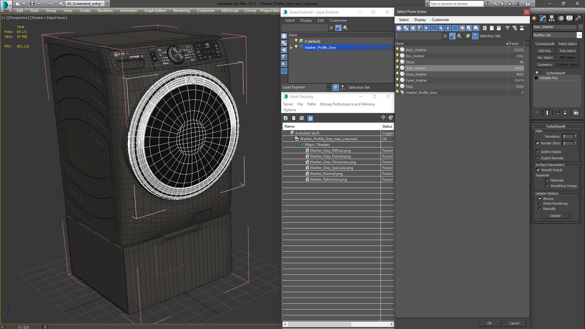 3D model Washer Profile Grey - TurboSquid 2177516