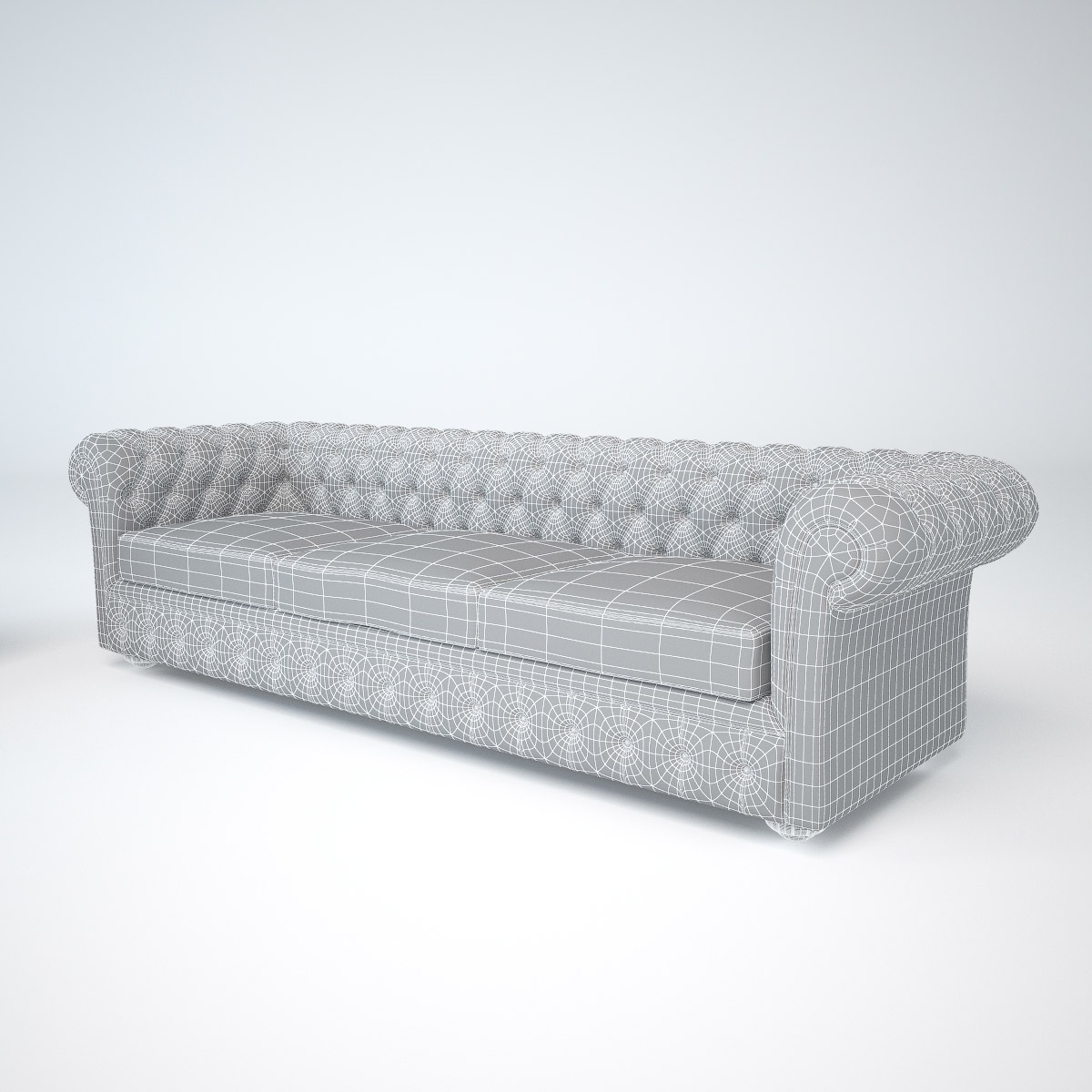 3d classic chesterfield sofas chair model