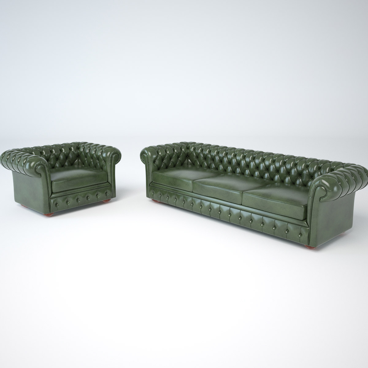 3d classic chesterfield sofas chair model