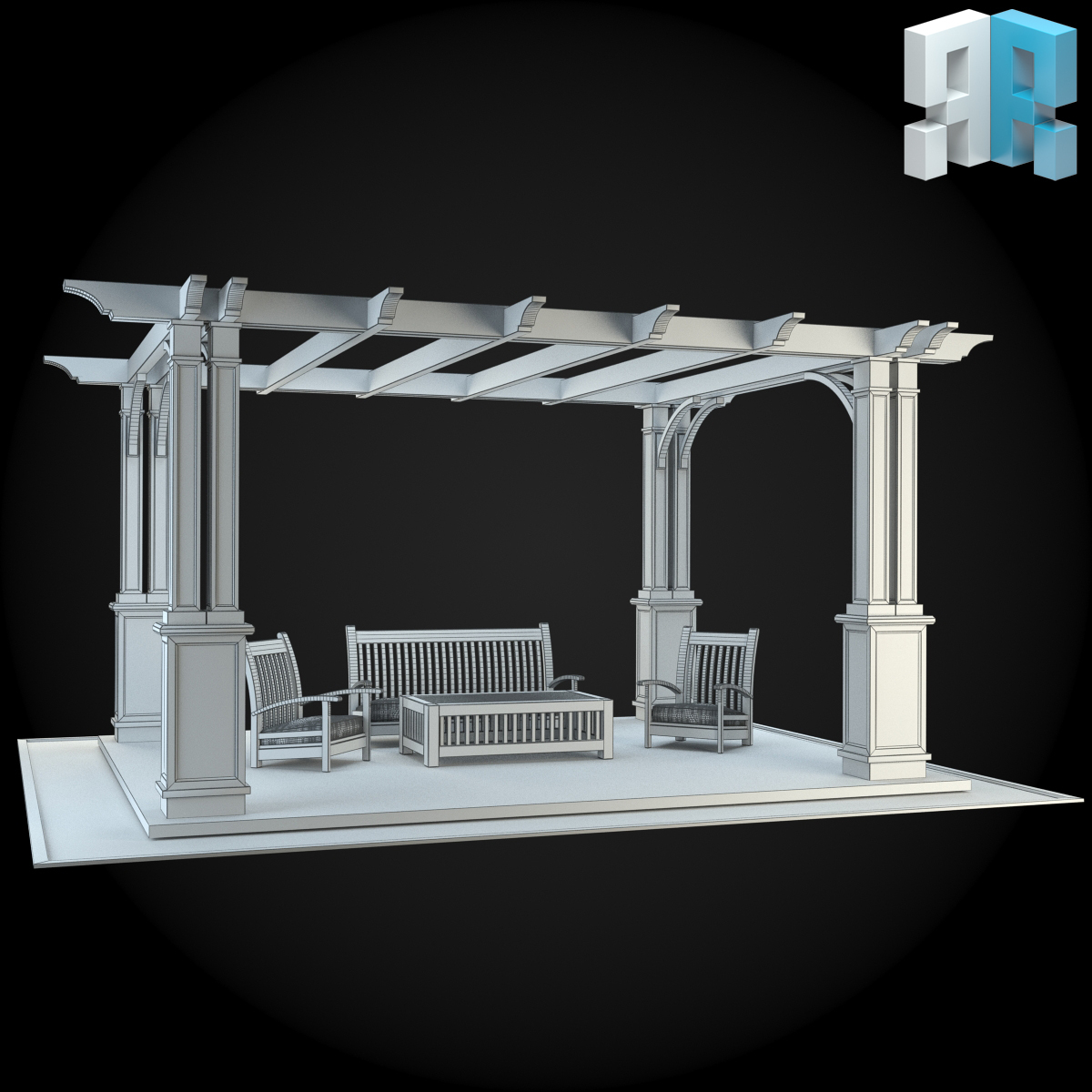 pergola 3d model