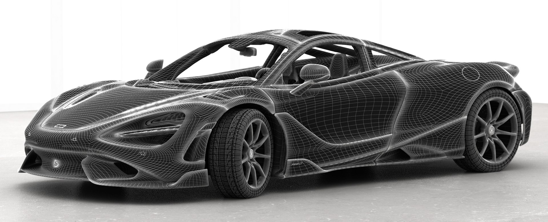 3D model McLaren 765LT 2022 Opening Doors and trunk - TurboSquid 1771289