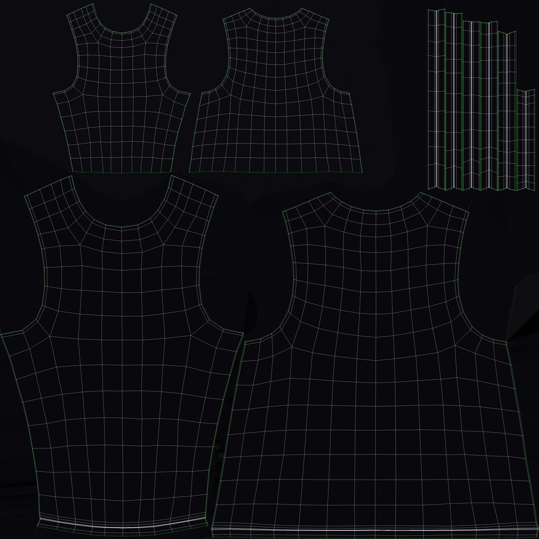 3D Tank Top Male Black PBR Model - TurboSquid 2056597