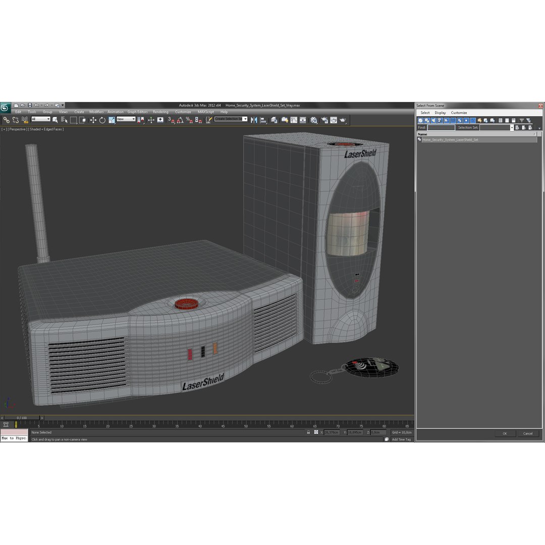 home security lasershield set 3d model