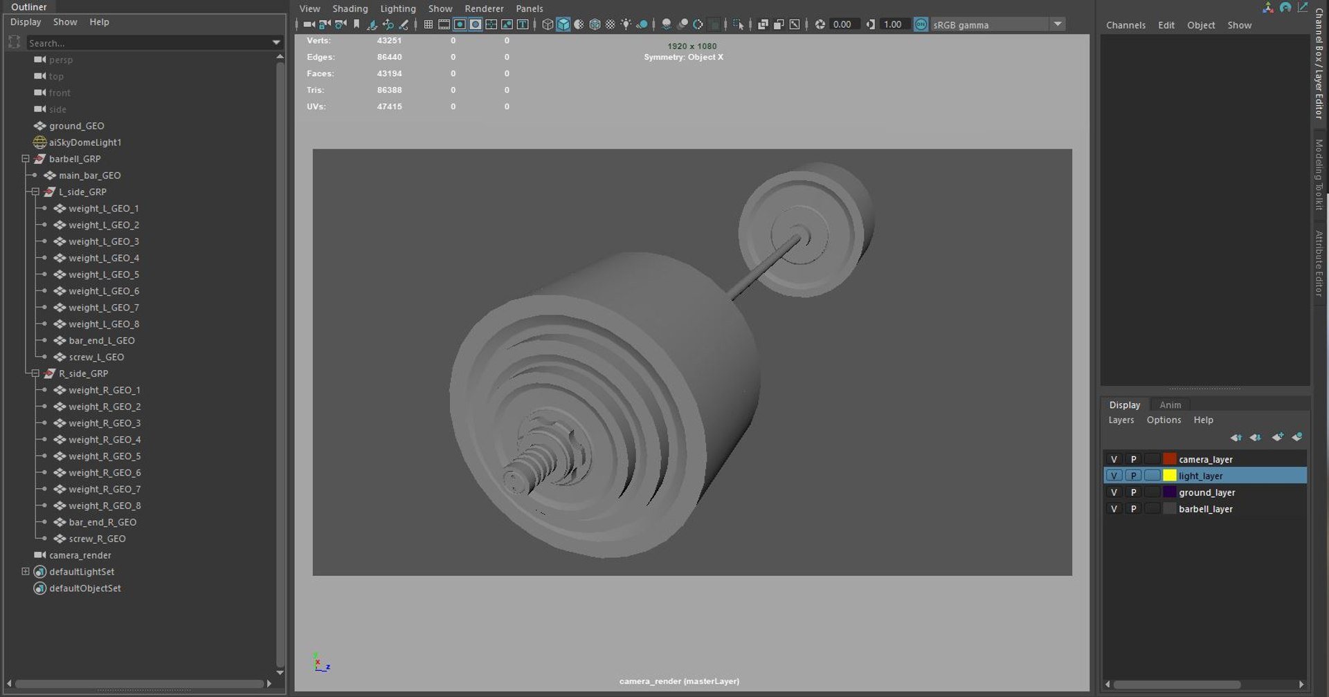 Barbell Weights 3D Model - TurboSquid 1521427